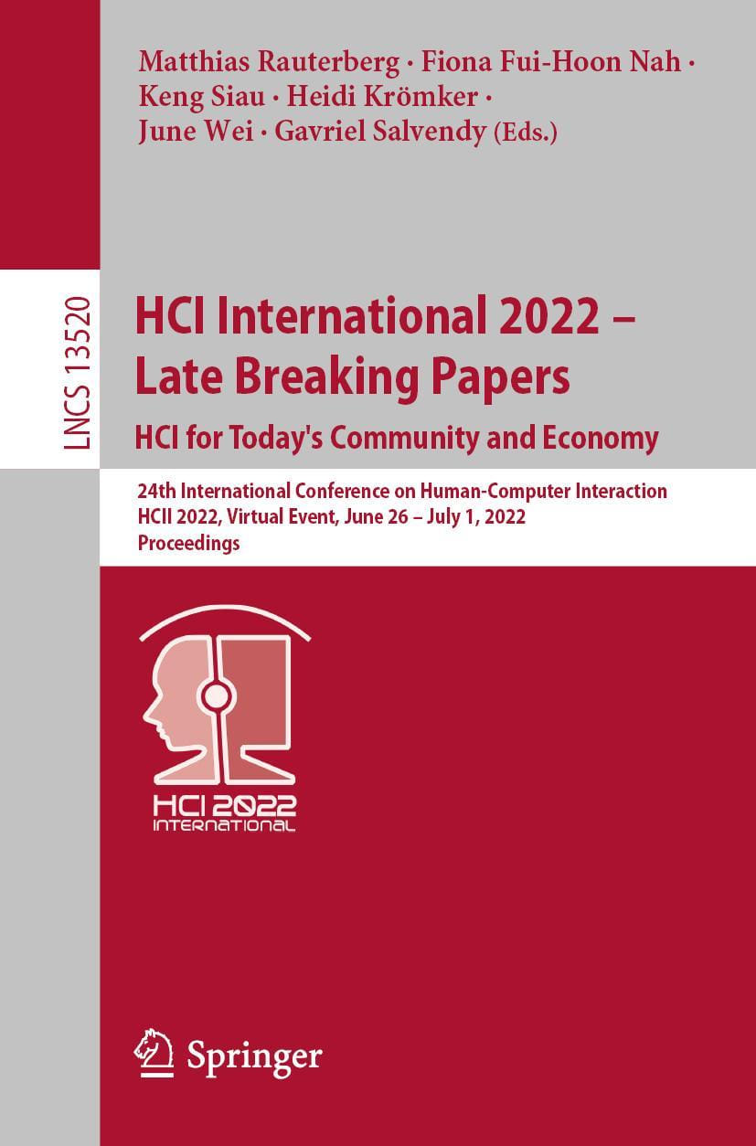 Boek | HCI International 2022 – Late Breaking Papers: HCI | Hebban.nl