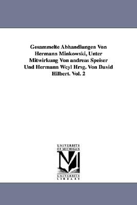 Boek | Gesammelte Abhandlungen Von Hermann Minkowski, Unter | Hebban.nl